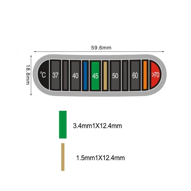 THERMOMETER STICKER TEMPERATURE Tester 0-70℃ Kettle Liquid Coffee ...