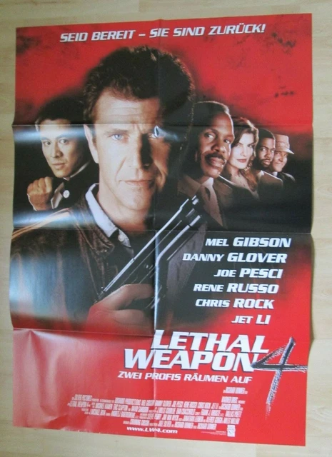 FILMPLAKAT : LETHAL Weapon 4 ( Mel Gibson , Danny Glover , Rene Russo ...