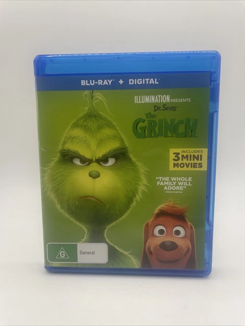 THE GRINCH BLU-RAY DVD + Digital Copy Dr. Seuss Christmas Holiday ...