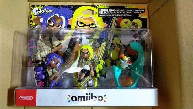 NINTENDO AMIIBO SPLATOON Triple set Octoling Blue Inkling Yellow ...