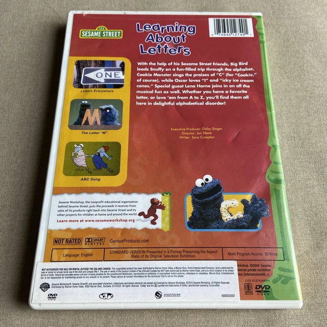SESAME STREET: LEARNING About Letters (DVD 1986) DTV Big Bird Phonics ...