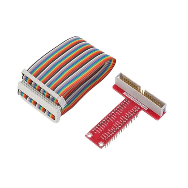 SCHEDA DI ESPANSIONE T GPIO Breakout + cavo arcobaleno 40 pin fai da te per Raspberry Pi B+ 3 2 ...