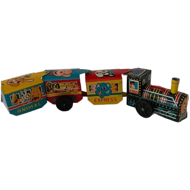 VINTAGE ANIMAL EXPRESS Tin Toy Train Made In Japan Retro Circus £15.31 ...