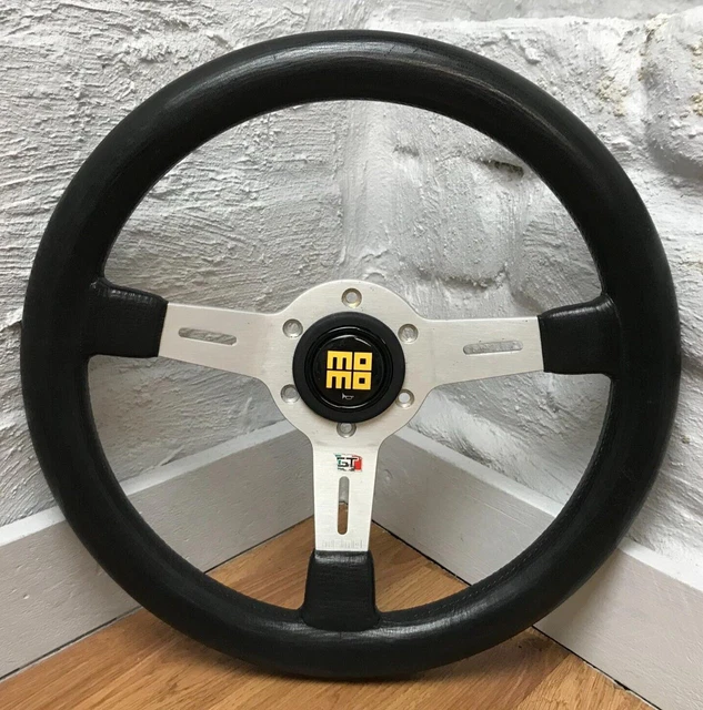 GENUINE MOMO PROTOTIPO GT, 320mm P.U steering wheel Dated 1980. Retro ...