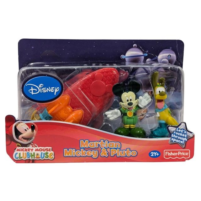 2011 DISNEY MICKEY Mouse Clubhouse Martian Mickey Pluto Figures Fisher ...