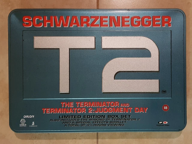 SCHWARZENEGGER T2 THE Terminator 2 Judgement Day, Metal Box Set VHS As ...