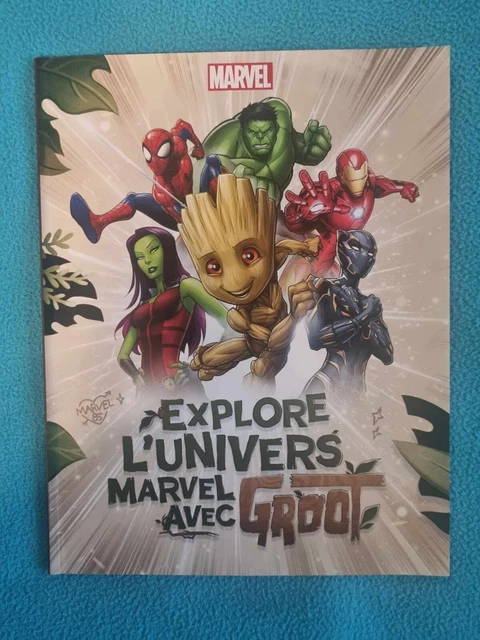 ALBUM VIDE EXPLORE l'univers marvel avec groot E-Leclerc sticker carte ...