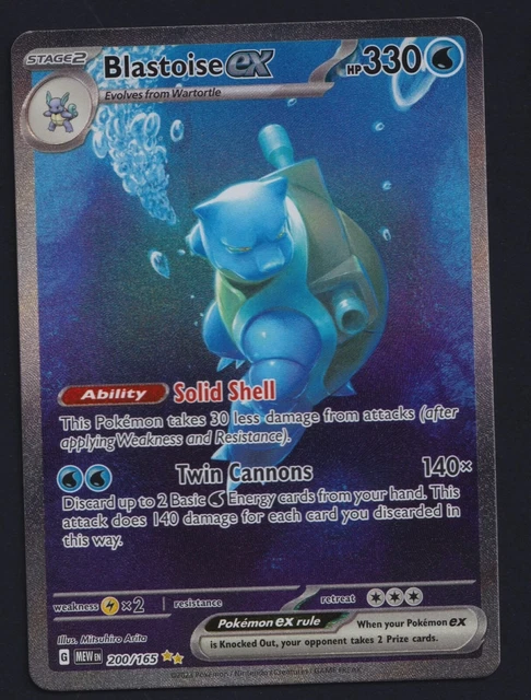 POKÉMON TCG BLASTOISE ex 200/165 151 Scarlet & Violet £41.00 - PicClick UK