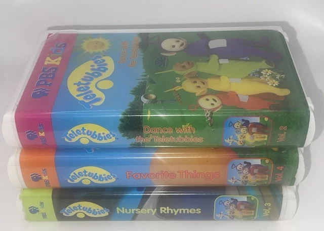 TELETUBBIES CLAMSHELL VHS PBS Kids Lot Nursery Rhymes Dance Favorite ...