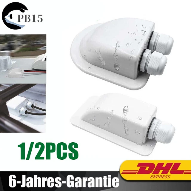 DACHDURCHFÜHRUNG 2-FACH SOLAR Kabeldurchführung Wohnmobil Caravan Camper Weiß EUR 8,88 - PicClick DE