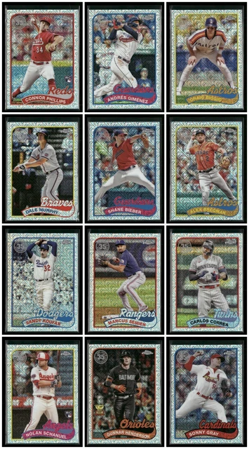 2024 TOPPS CHROME argent Mojo Nolan Schanuel/Carlos Correa/Lots gris ...