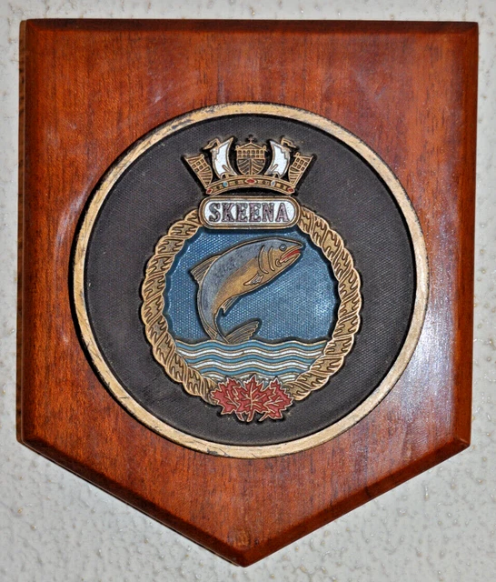 HMCS SKEENA SHIELD plaque crest Royal Canadian Navy RCN naval RN HMS £ ...