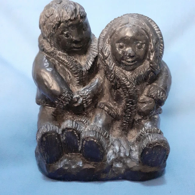 A WOLF ORIGINAL Sculpture Of Two Native Canadian Children £10.79 ...