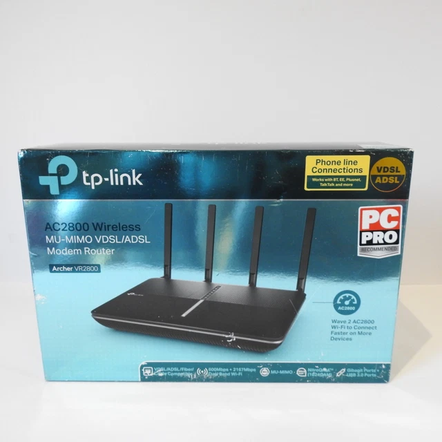 TP-LINK ARCHER AC2800 VR2800 Dual-Band VDSL/ADSL Modem Router -Black £ ...