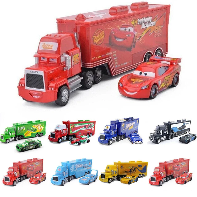 DISNEY PIXAR CARS Chick Hicks McQueen Mack Hauler Truck Car Vehicle ...
