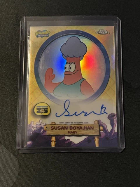 2025 TOPPS CHROME SpongeBob Susan Boyajian Mary Auto Patrick's Mom $34. ...