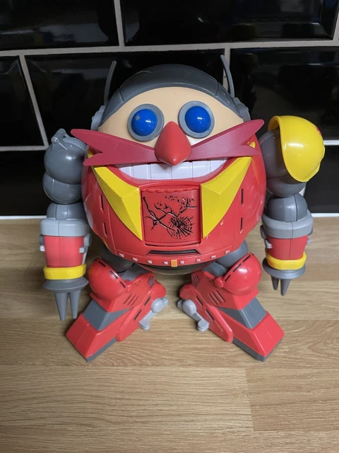 SONIC THE HEDGEHOG Dr Robotnik Giant Eggman Robot Battle Set 10” Figure ...