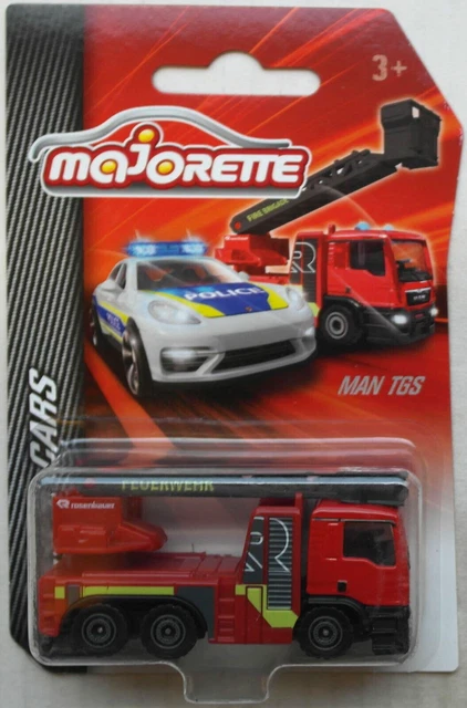 MAJORETTE MAN TGS Feuerwehr Drehleiter Metz Rosenbauer neues Design Neu ...