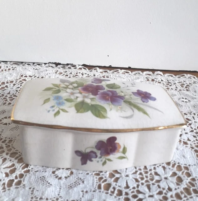 VINTAGE CROWN DEVON Fortnum & Mason Picadilly Porcelain Trinket Box £28 ...