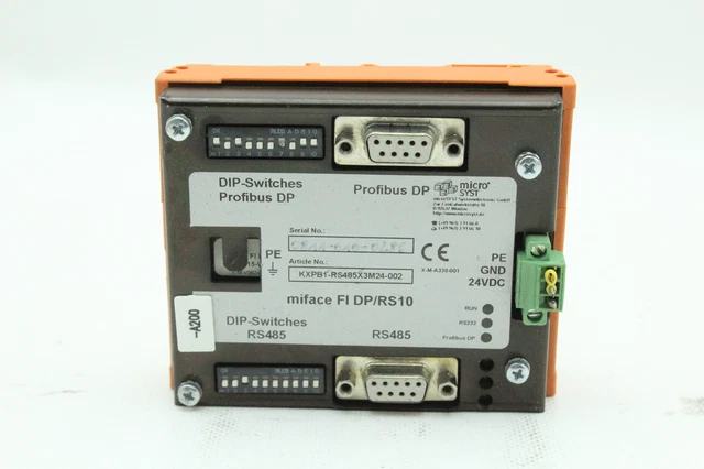 MICRO SYST KXPB1-RS485X3M24-002 Profibus DP Miface FI DP/RS10 EUR 219 ...