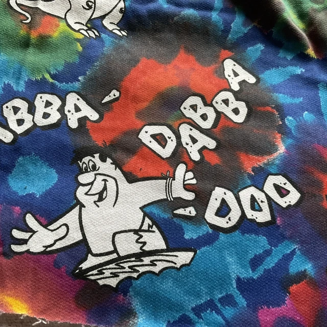 FLINTSTONES FABRIC YABBA Dabba Doo 1991 Hanna Barbera 110” X 60” Fred ...