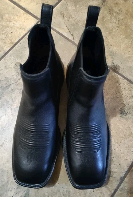 ARIAT ANKLE CHELSEA Square Toe Men's Western Boots Size 10.5 D Black ...