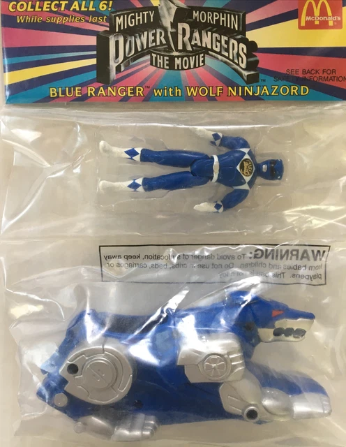 1994 MCDONALD’S MIGHTY Morphin Power Rangers Blue Ranger w/ Wolf ...