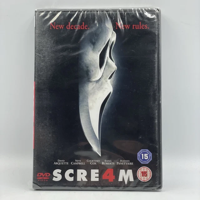 SCREAM 4 [DVD] Neve Campbell, Courtney Cox, David Arquette, UK R2 • New ...