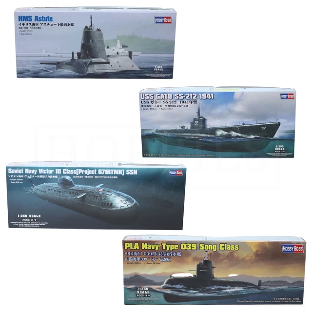 HOBBYBOSS SUBMARINE MODEL Kits 1/350 Scale HMS Astute Song Class USS ...