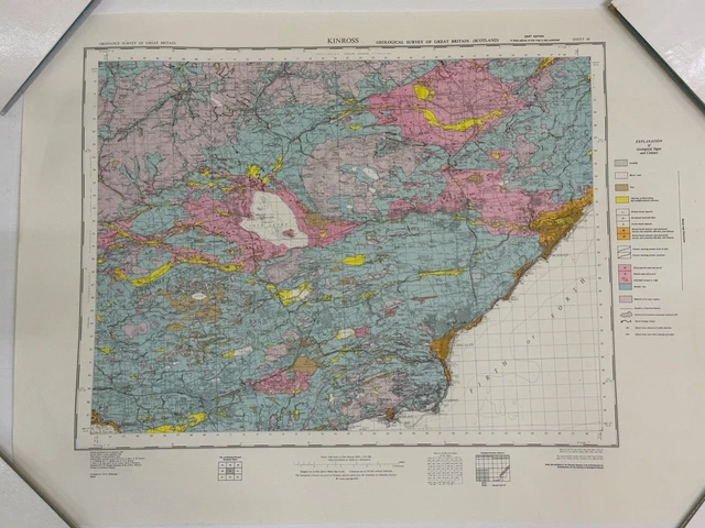 ORDNANCE SURVEY GEOLOGICAL, Drift, Sheet Paper Map, Kinross, 1973 £15. ...