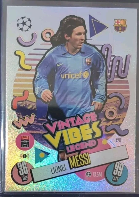 TOPPS MATCH ATTAX 2024/25 2025 Lionel Messi Barcelona Vintage Vibes ...