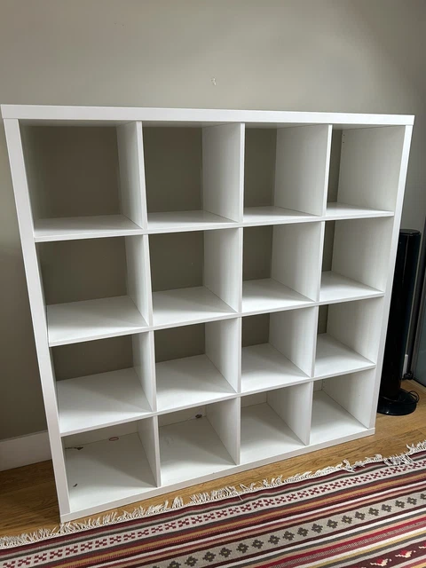 IKEA KALLAX SHELVING Unit White 4x4 Display Cabinet Bookcase Cube ...