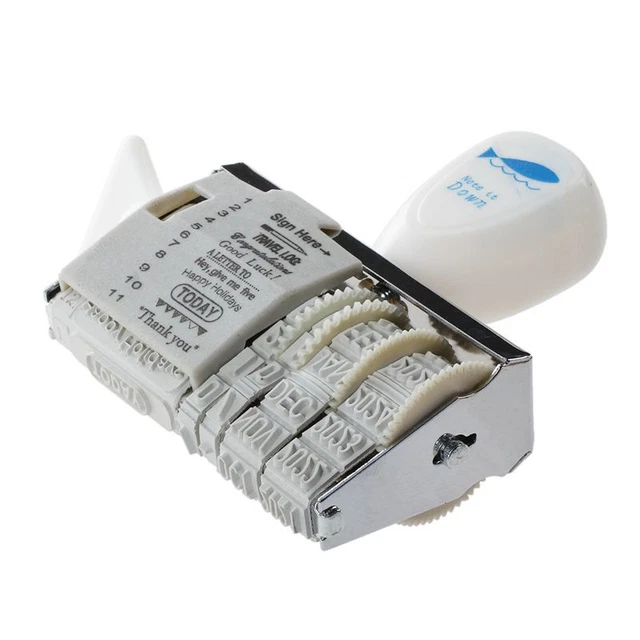 DIY WORDS AND Date Wheel Rubber Dater Roller Stamp Stationery L4X32165 ...