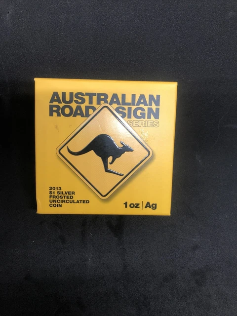 2013 AUSTRALIAN ROAD Sign Series - Kangaroo, 1oz Silver Frosted Unc ...
