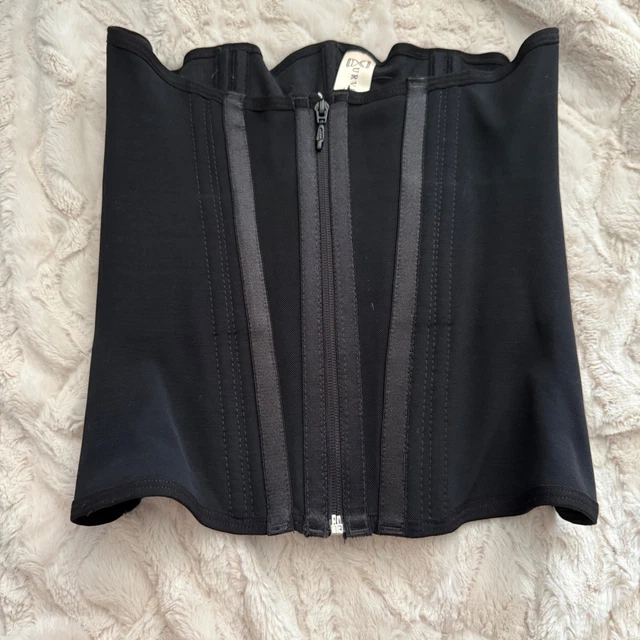 CURVES BY YSCULPTY 3XL Black Waist Cincher Body Shaper Shapewear Zipper ...