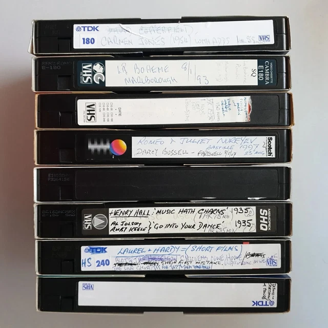 RECORDABLE VHS TAPES used assorted recordings x8 £1.00 - PicClick UK