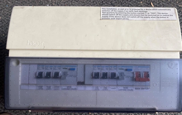HAGER CONSUMER UNIT with switches £55.00 - PicClick UK