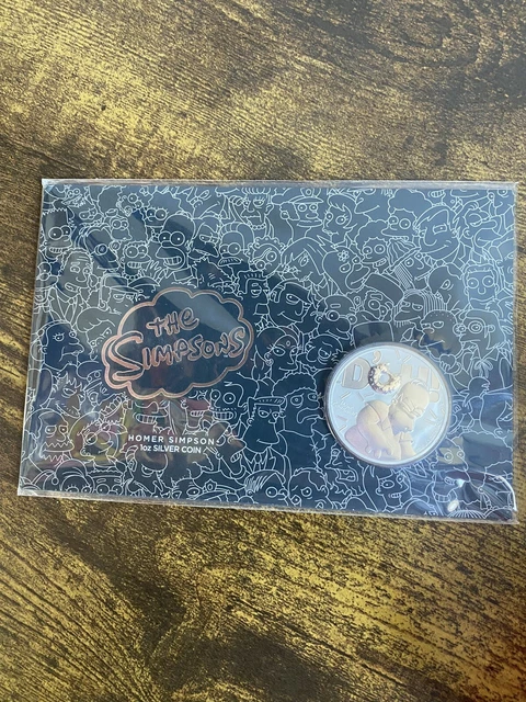 2019 $1 HOMER Simpson DOH 1oz Silver Coin on Card! 1000 Limited! £141. ...