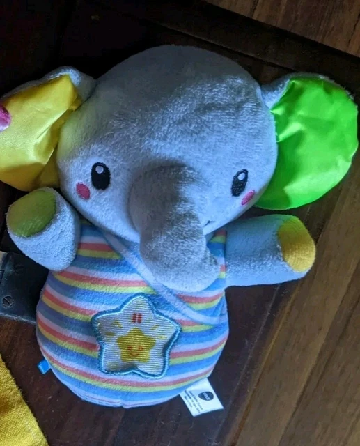 VTECH BABY PLUSH SOFT TOY Elephant SNOOZE & SOOTHE Light & Sound Music ...