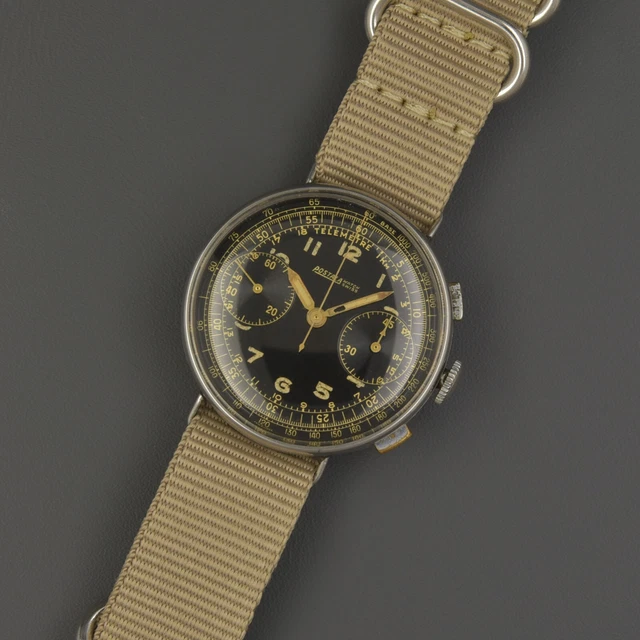 POSTALA LANDERON 39 Chronograph Steel Stahl handwound antik vintage ...