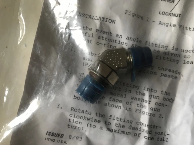 NORDSON 274179A MONTAGE mâle 45 degrés angle 9/16" port EUR 35,35 ...