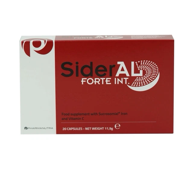 SIDERAL FORTE 20 Capsules Supplement with Vitamin C and Iron Heart ...