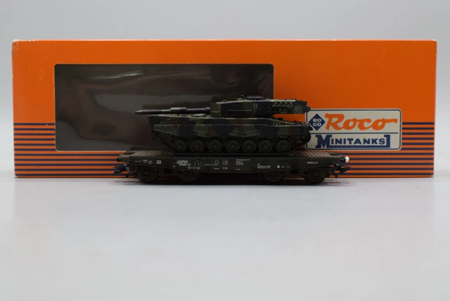ROCO H0 802 Schwerlastwagen (Minitanks, mit Panzer Leopard II) DB EUR 41,99 - PicClick DE