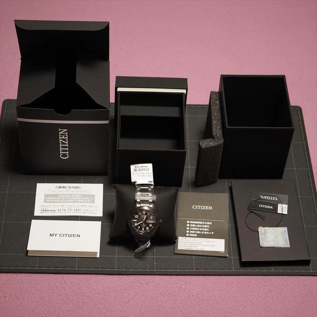 CITIZEN PROMASTER AT6085-50E Cal.H100 Eco Drive Titanium Solar Mens ...