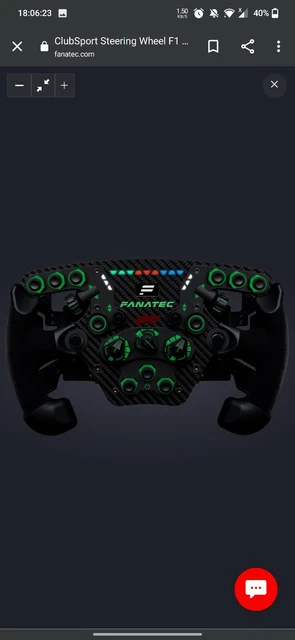 FANATEC LIMITED EDITION F1 2021 ClubSport Formula V2.5 Steering Wheel ...