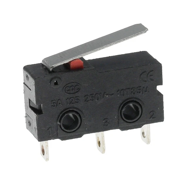 MIKROSCHALTER HEBEL ENDSCHALTER 3Pin Micro schalter 250VAC 5A Wechsler ...