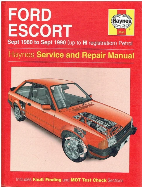 FORD ESCORT MK3 MK4 INCL XR3 XR3i RS TURBO CABRIO VAN '80-90 OWNER ...