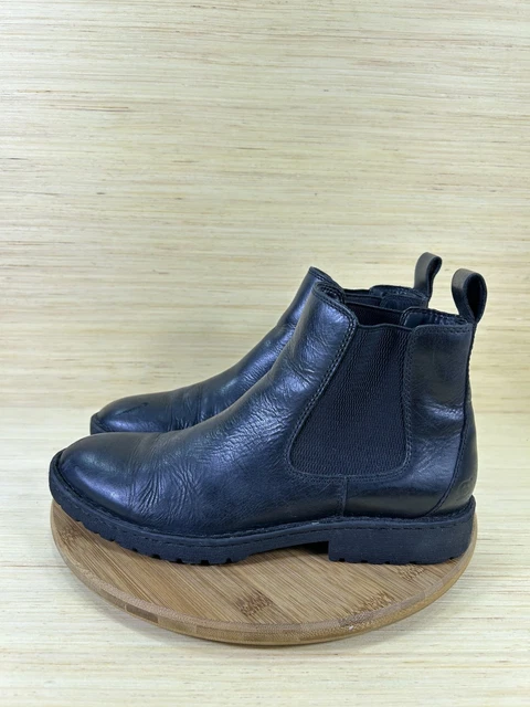 BORN SHANE BLACK Leather Chelsea Pull On Boots Mens Size 10.5 £35.58 ...