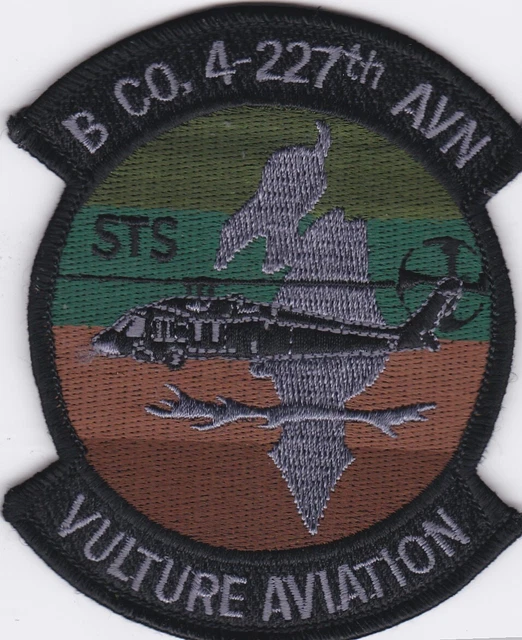 US ARMY PATCH,B Co,4th Battalion,227th Aviation Regiment,Vulture ...
