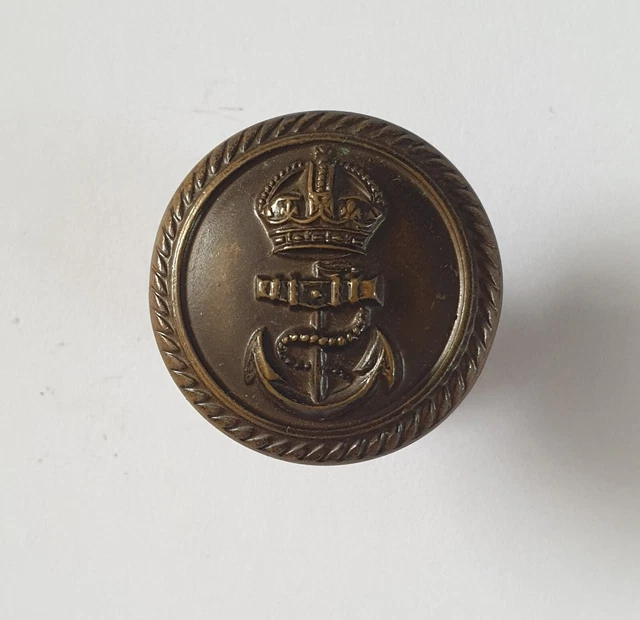 BRITISH ARMY MILITARY button WWI First World War Royal Navy darkened ...